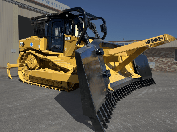 How we set up our D6R Dozers for stick raking and land clearing